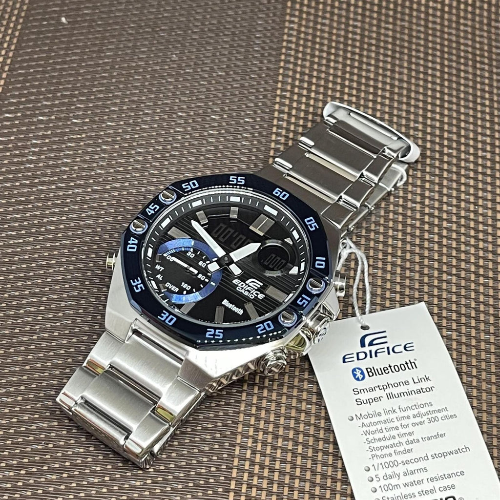 CASIO EDIFICE ECB-10DB-1B STAINLESS STEEL BAND MEN WATCH – Zamana.pk