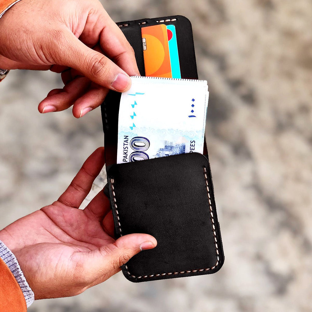 The Futuristic: A Leather Bifold Wallet - Coffee Color – Zamana.pk